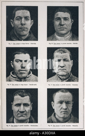 Criminal Types Lombroso Stock Photo - Alamy
