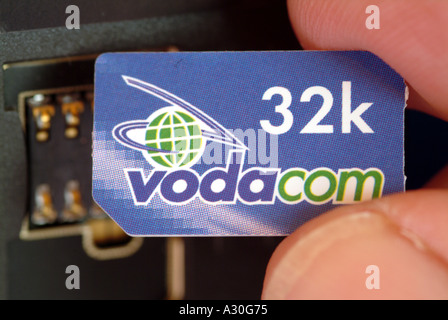 Vodacom the South African company Sim card in mobile telephone England ...