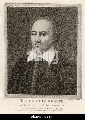 RICHARD BURBAGE Actor; with Shakespeare, Condell and Heming, he ...