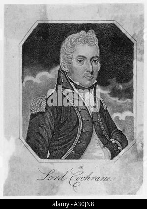 THOMAS COCHRANE 10th Earl of Dundonald (1775-1860) British naval ...
