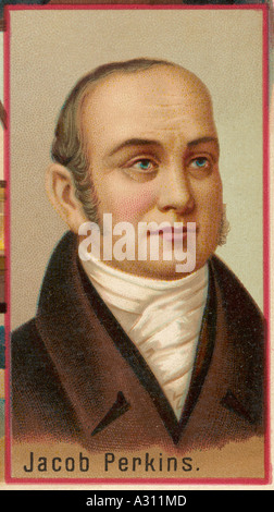 JACOB PERKINS (1766-1849) American engineer credited with inventing the ...