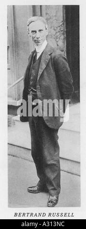 BERTRAND RUSSELL 3rd EARL RUSSELL (1872 - 1970), English mathematician ...