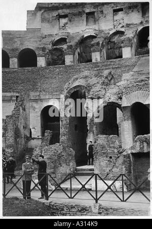Hitler's visit in Italy. Hitler and Mussolini in Rome May 5, 1938 Italy ...