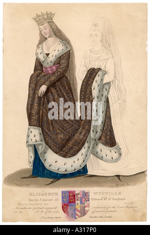 Elizabeth Woodville, 1437 - 1492. Queen Consort of King Edward IV of ...