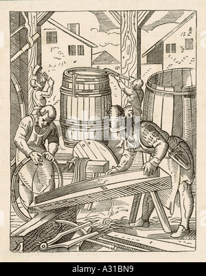 Cooper Making Barrels Stock Photo - Alamy