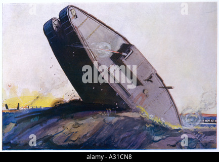 TANK ON ROUGH GROUND Stock Photo - Alamy