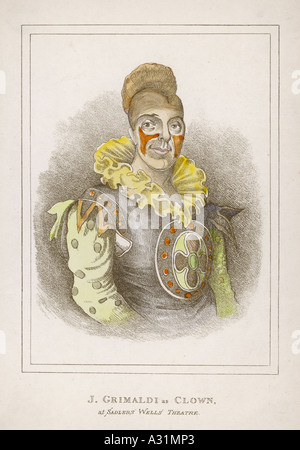 Joseph Grimaldi Clown Stock Photo - Alamy
