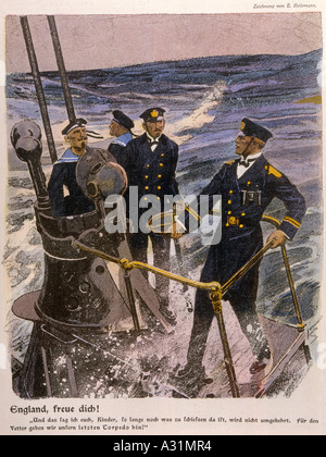 U-BOAT CREW ON LOOKOUT Stock Photo - Alamy