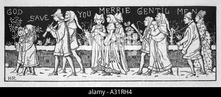 Carol Singing - Dressed Up Stock Photo - Alamy