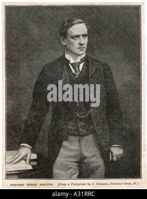 HERBERT HENRY ASQUITH (1852-1928) British politician about 1900 Stock ...