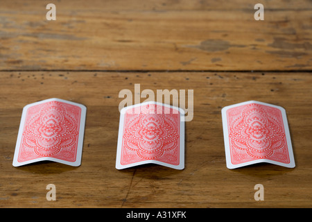 THREE CARD TRICK Stock Photo - Alamy