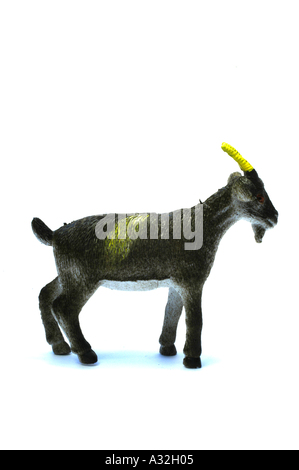 Toy Plastic Goat Side View Cut Out on White Stock Photo - Alamy