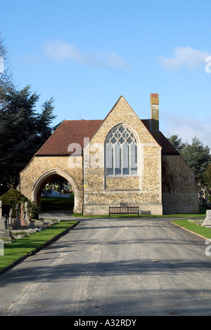 The Chapel at Durrington Cemetery, Worthing, West Sussex Stock Photo ...