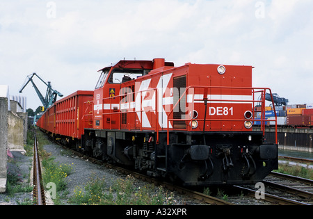 German Diesel Locomotive DB Class 294 834-7 logistics freight train ...