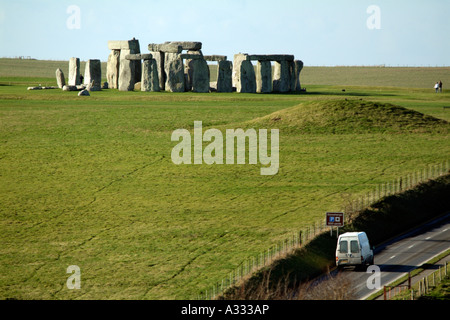 Stonehenge Bypass proposal A303 trunk road traffic Wiltshire England UK ...