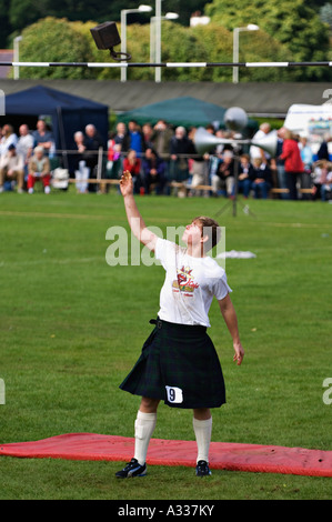 Sequence of Man Throwing the Weight for Height at Glenurquhart Highland ...