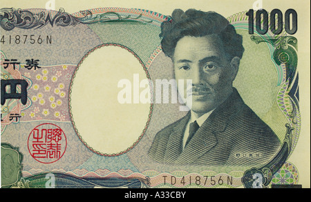 Stacks of 1000 Japanese Yen Isolated Stock Photo - Alamy