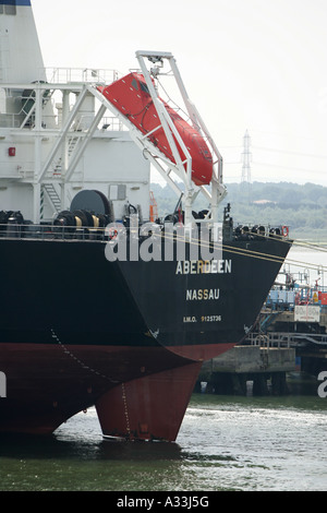 Lifeboat of a tanker Stock Photo - Alamy