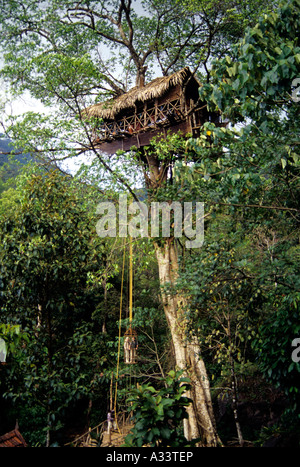 Tree house wayanad kerala Stock Photo - Alamy