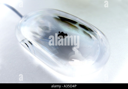 Inverse transparent iMac computer mouse UK Stock Photo - Alamy
