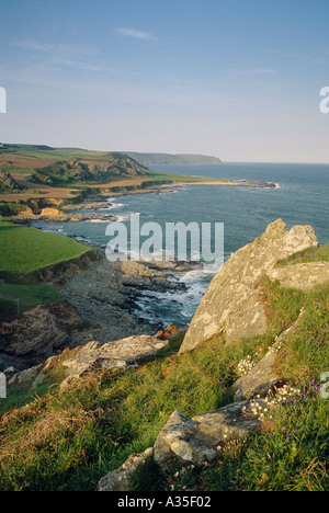 View east from Prawle Point, East Prawle, Devon Stock Photo - Alamy