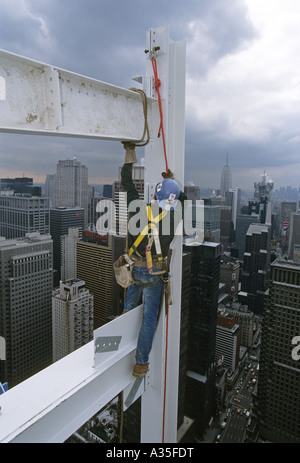 Iron worker connector, 675 feet above ground at the new Random House ...