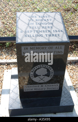 V2 memorial to the victims of the first German V2 rocket attack of ...