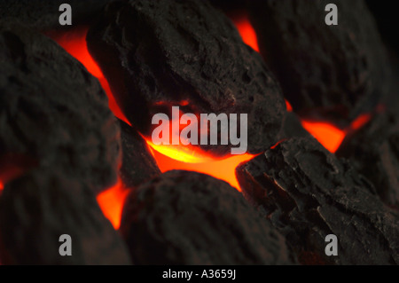 A household coal fire Stock Photo - Alamy