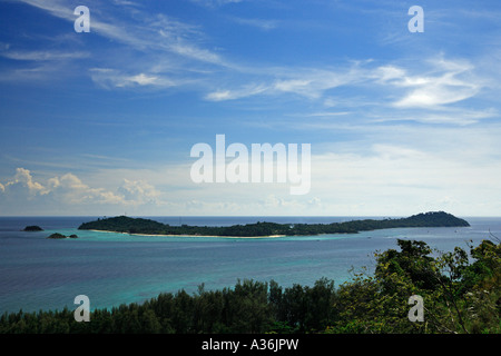 Aerial view of Koh Adang Island in South Thailand from Koh Lipe island ...