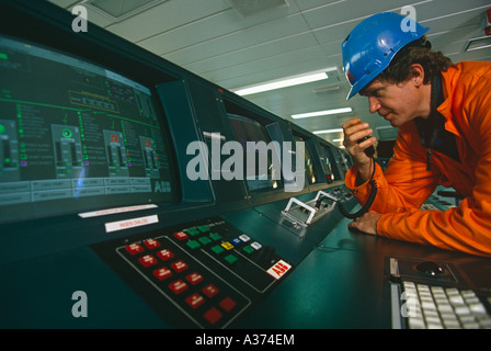 Offshore oil rig control room Stock Photo - Alamy