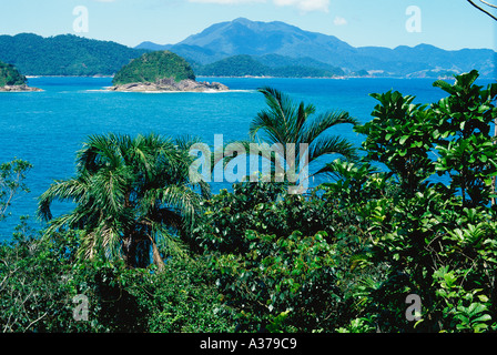 Inlet of the Atlantic Ocean bordered by the Serra do Mar mountain range ...