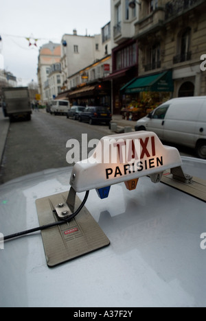 Sign of a Taxi Parisien, Paris, France, Europe Stock Photo - Alamy