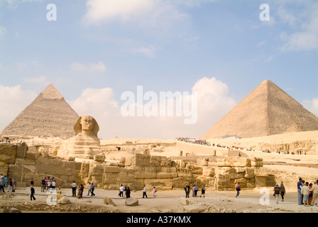 Giza pyramids of Khufo Cheops Khafre Chefren funerary complex plateau ...