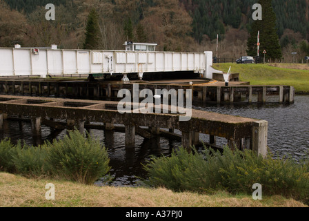 South Laggan Swing Bridge on the Caledonian Canal Scotland Stock Photo ...