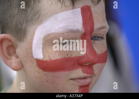 boy facepaint saint georges cross england english head face portrait ...