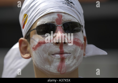 boy facepaint saint georges cross england english head face portrait ...