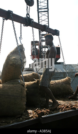 Copra ready for processing at CPL, Rabaul, East New Britain, Papua New ...