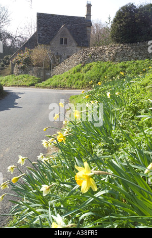 Cottage at Ablington in Gloucestershire the Cotswolds England UK Stock ...