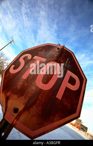 Rusted stop sign Stock Photo - Alamy