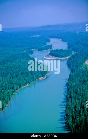 Aerial image of Athabasca River, Alberta, Canada Stock Photo - Alamy