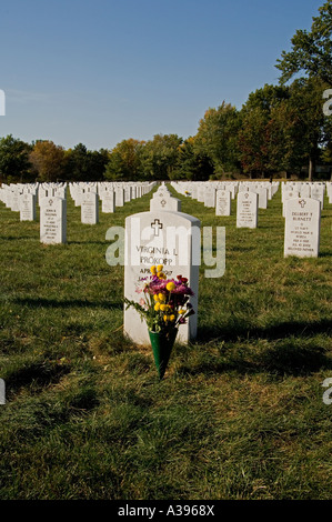 Camp Butler National Cemetery near Springfield, Illinois Stock Photo ...