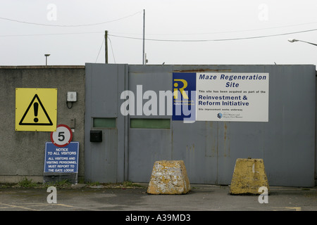 Entrance to former Maze Prison Long Kesh H Block Once contained hunger ...
