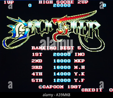 Black Tiger Capcom 1987 vintage arcade videogame screenshot - EDITORIAL ...