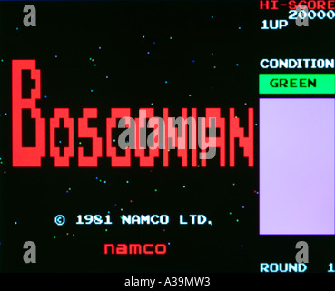 Bosconian Namco 1981 vintage arcade videogame screenshot - EDITORIAL ...