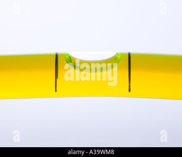 Spirit Level Macro Closeup on White Background Stock Photo - Alamy