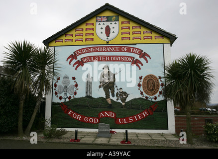 UVF Ulster Volunteer Force 36th Ulster Somme wall mural rathcoole ...