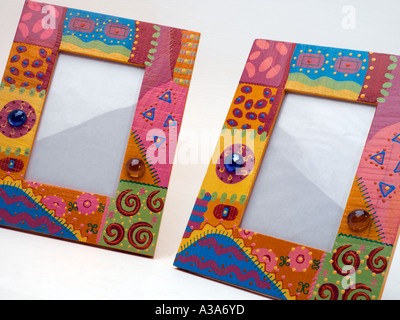 Two Empty Colourful Picture Frames Stock Photo - Alamy