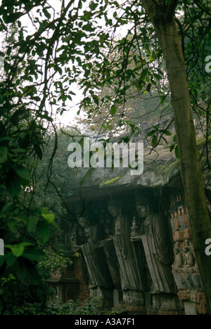 Medieval Buddhist cave art at Dazu China 6 Stock Photo - Alamy