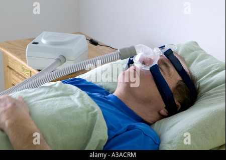 Mask with assisted breathing device for treatment of sleep apnea Stock ...