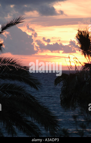 Sunset in Cyprus Stock Photo - Alamy